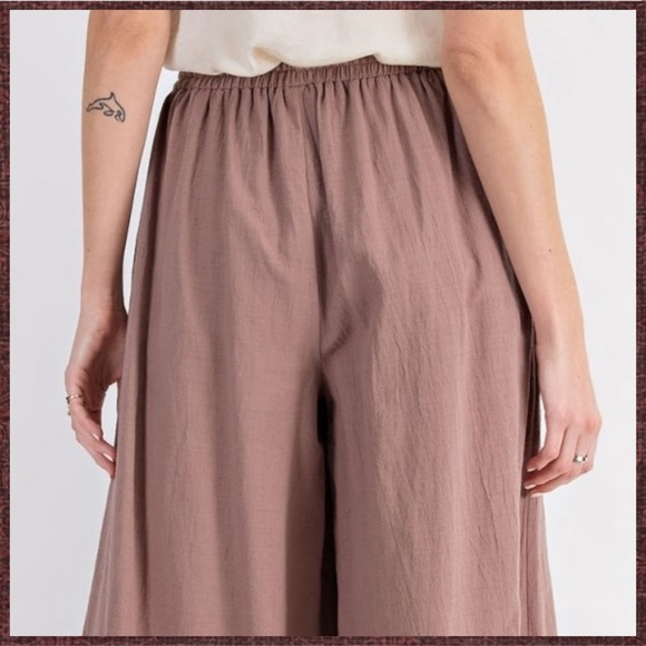 easel | Pants & Jumpsuits | Easel High Waist Wide Leg High Low Cropped ...